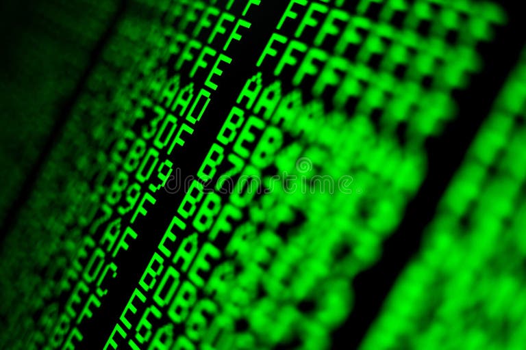 Computer Code on the Screen Stock Image - Image of engineer, matrix ...