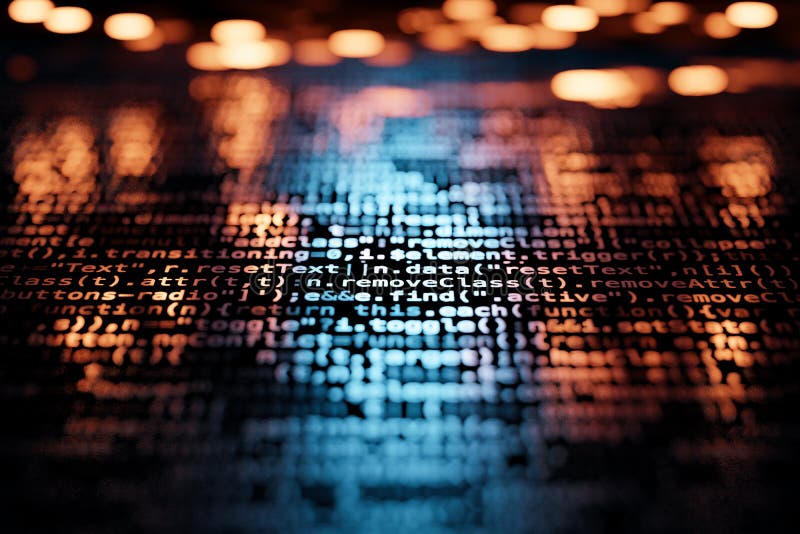 Computer Code or Script Close-up. Stock Illustration - Illustration of ...