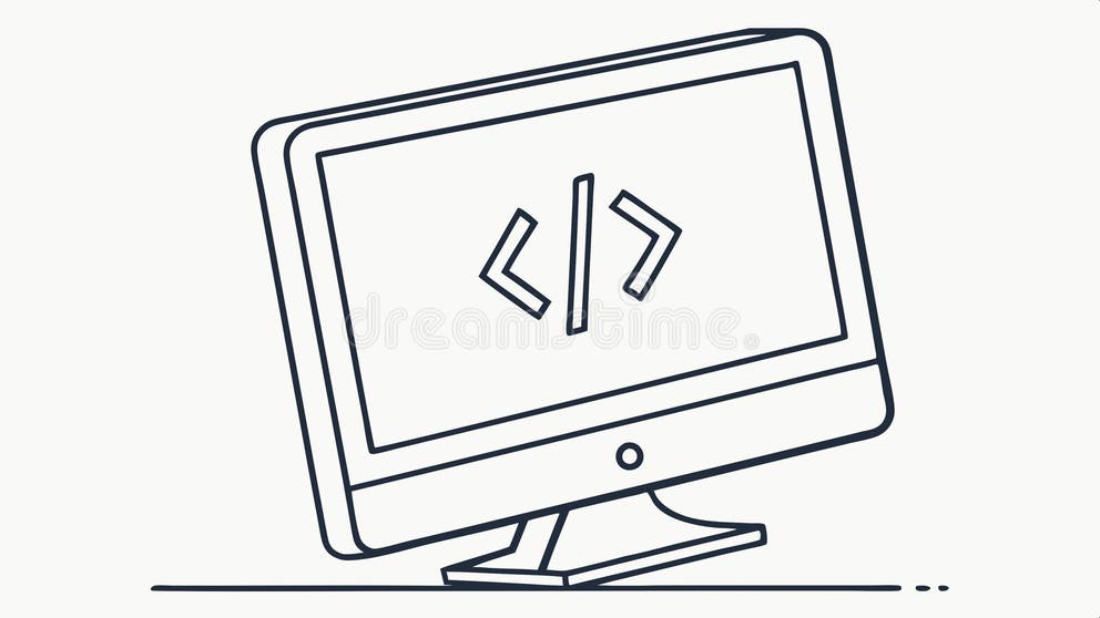 Computer Code Symbol Vector. Programming and Coding Icon for Web Development. Vector Design ...
