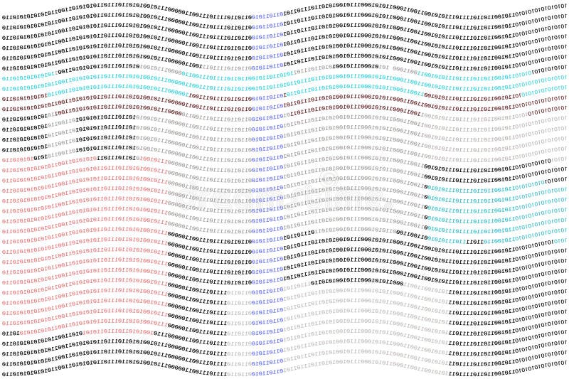 Computer Code Zero One Binary Code Abstract Matrix. Colorful Binary ...