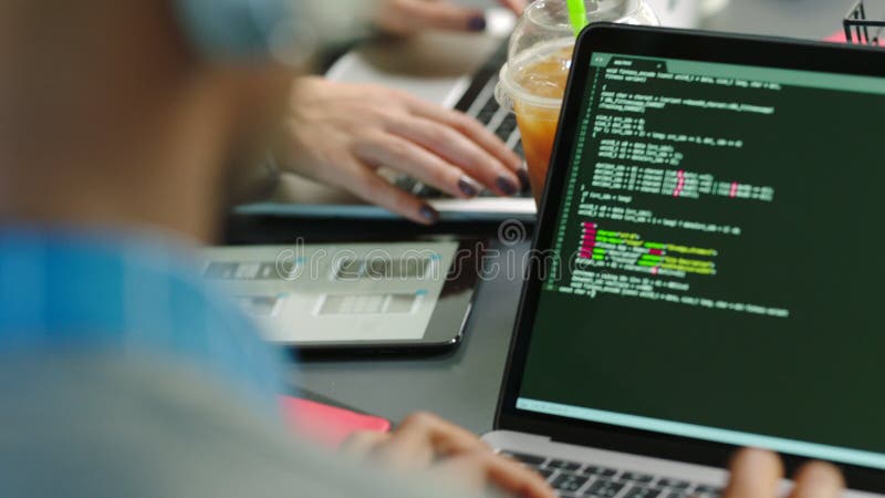 Computer Coding, Working and Work Code Research of a Business Man ...