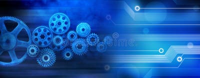 Innovation Computer Data Cogs Technology Banner Background Stock ...