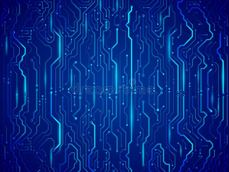 Cybernetic Element. Vector Abstract Circular Circuit Board Illustration ...