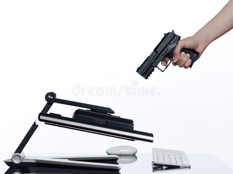 Computer Communication Shutdown Concept Stock Image - Image of copy ...