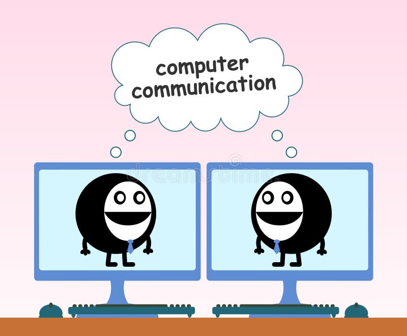 Computer communication stock illustration. Illustration of communicate ...