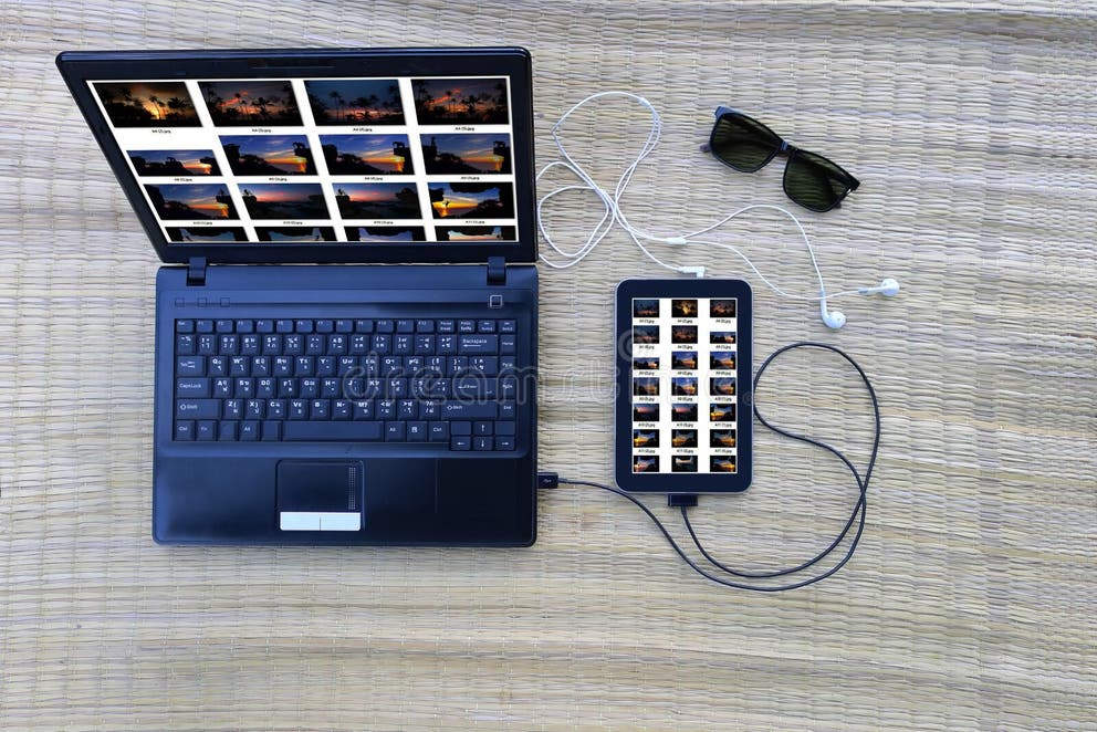 Computer and Communications Equipment on the Mat Stock Photo - Image of ...