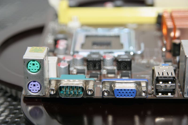 Computer ports stock photo. Image of parallel, black, network - 1916766