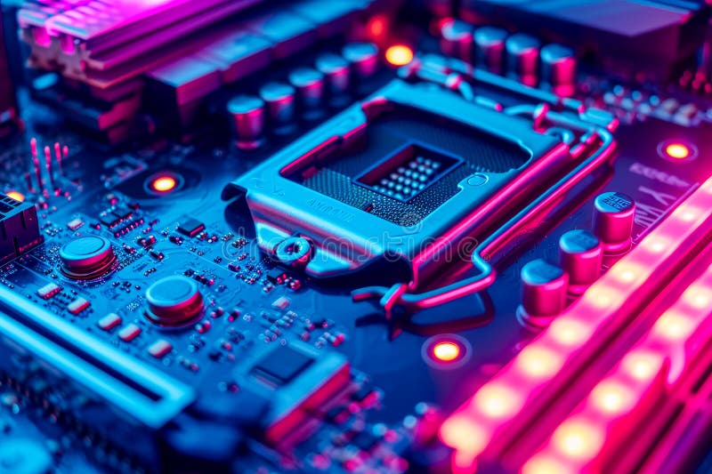 Computer Component Possibly Motherboard or Microcontroller is Shown in ...