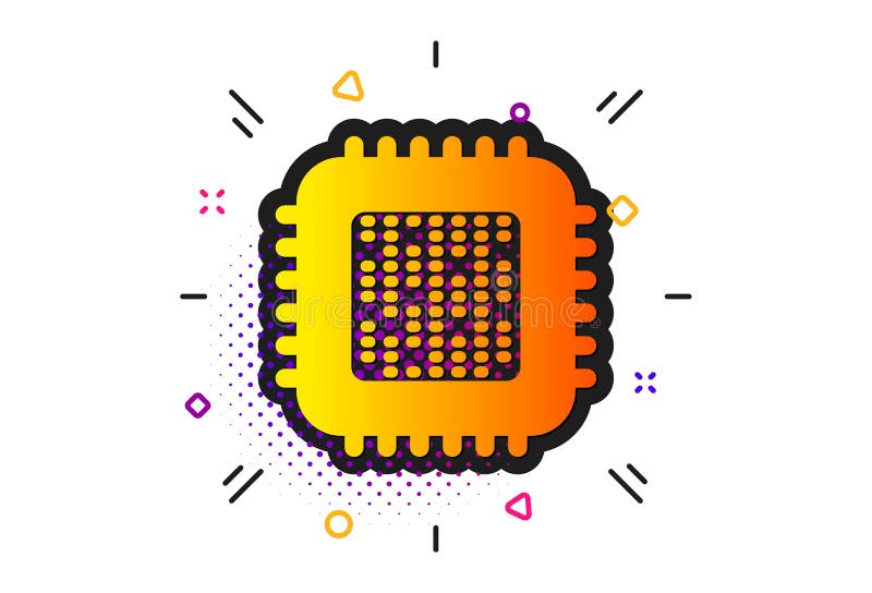 Cpu Processor Icon. Computer Component Sign. Vector Stock Vector ...