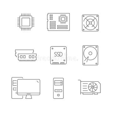 Computer Components Stock Illustrations – 10,578 Computer Components ...