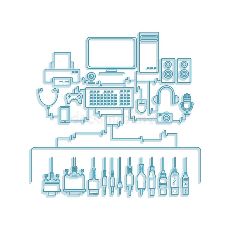 Peripheral Devices Stock Illustrations – 749 Peripheral Devices Stock ...