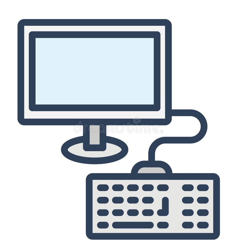 Computer, Computer Devices Isolated Vector Icon that Can Be Easily Edited in Any Size or ...
