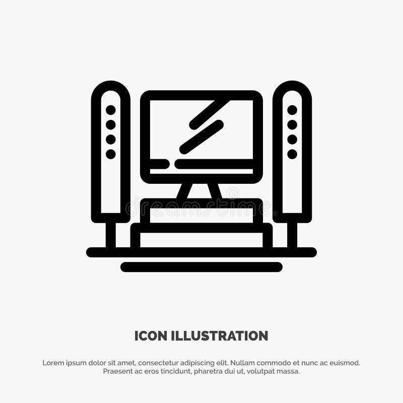 Computer, Computing, Server, Cpu Vector Line Icon Stock Vector ...