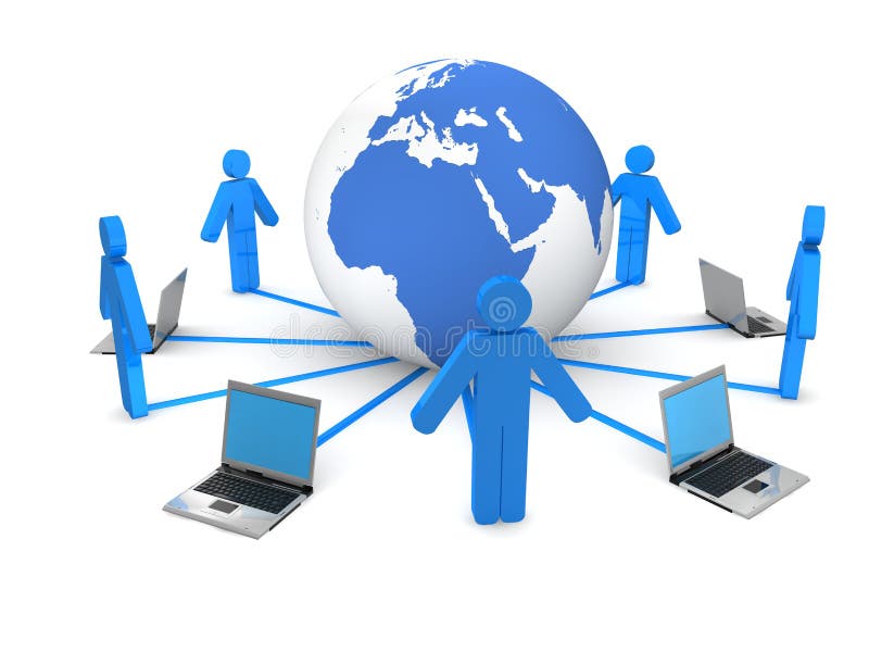 Global Computer Network stock illustration. Illustration of support ...