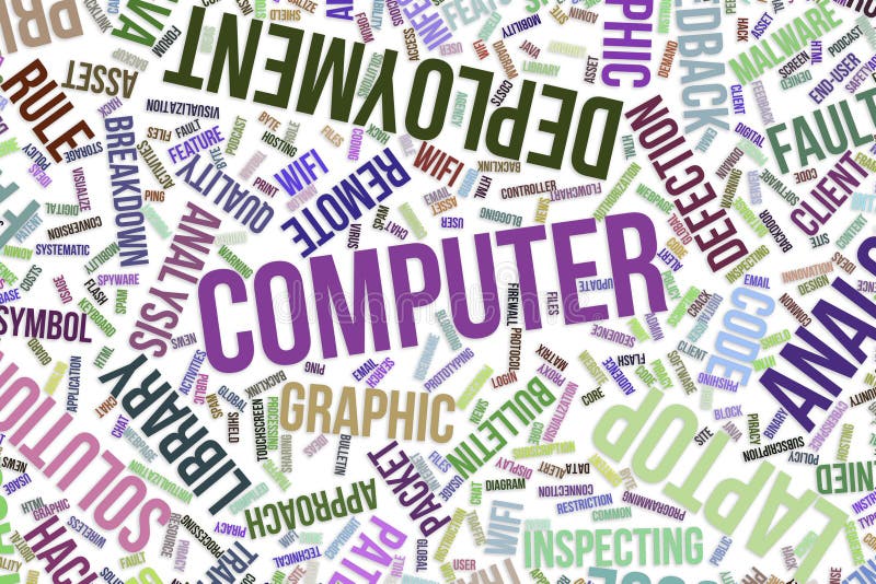 Computer, ICT, Information Technology Keyword Words Cloud. for Web Page ...