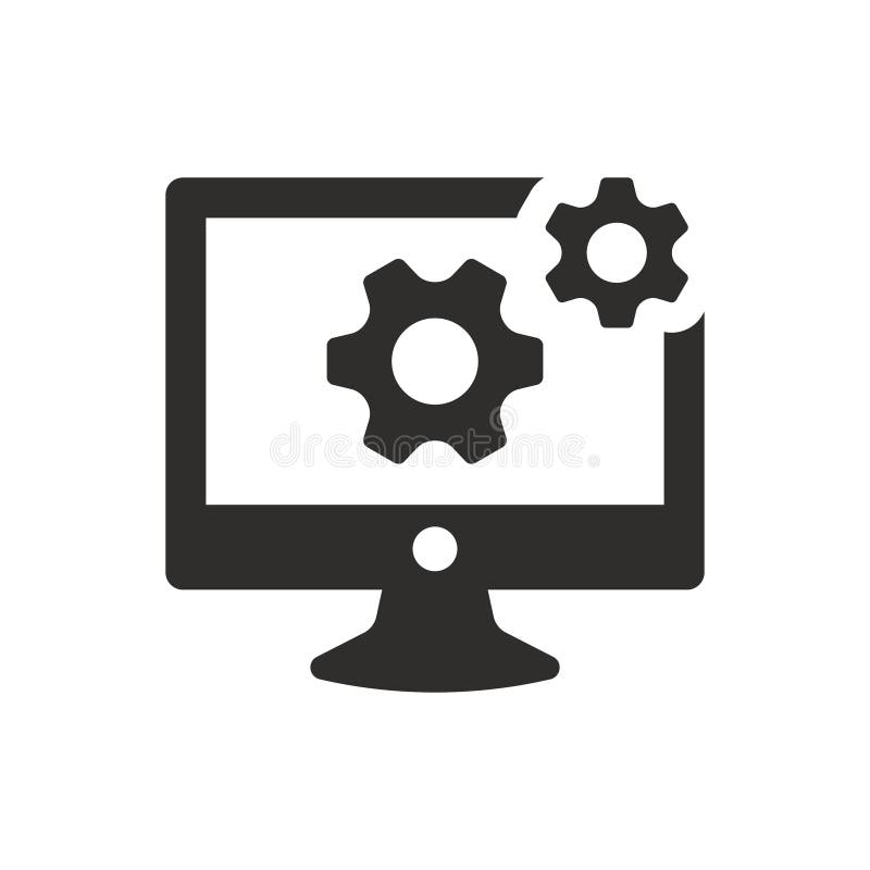 Computer Configuration Icon Stock Vector - Illustration of preferences ...