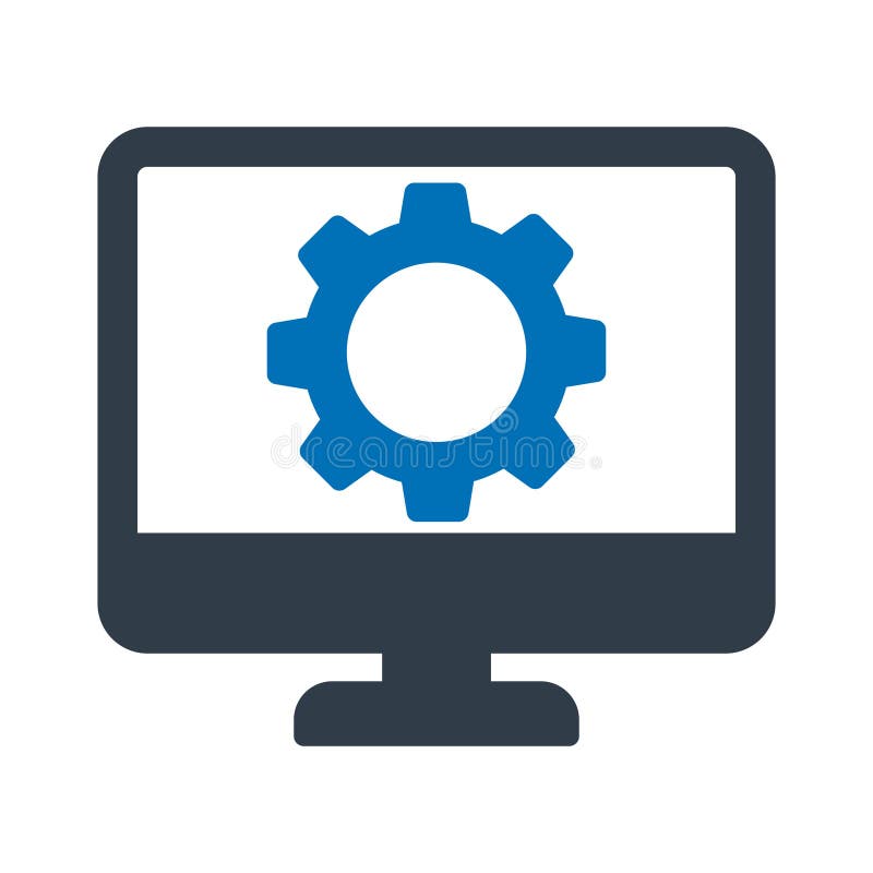 Computer Configure Icon Which Can Easily Modify or Edit Stock Vector ...