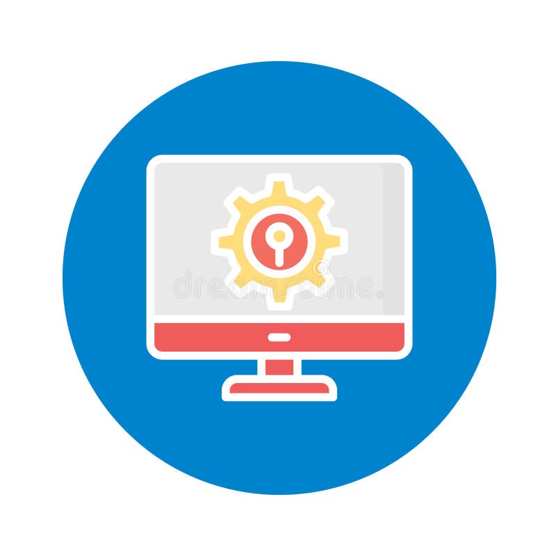 Computer Configure Isolated Vector Icon Which Can Easily Modify or Edit ...