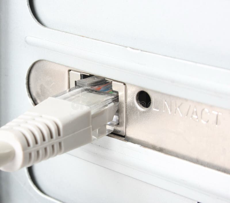 Computer Connected To the Network Stock Photo - Image of connector ...
