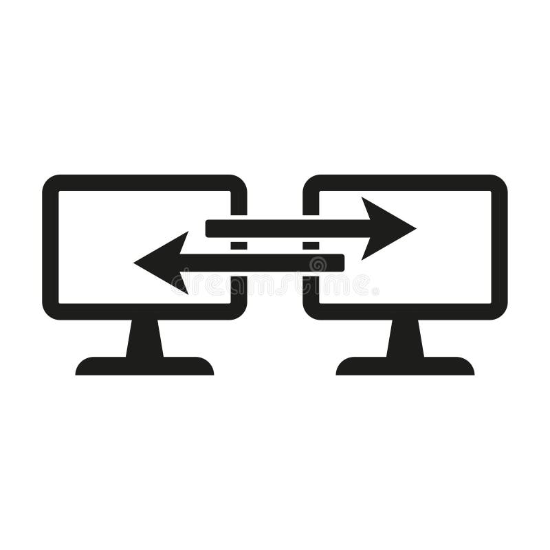 Computer Connecting Icon. Vector Illustration. EPS 10 Stock Vector ...