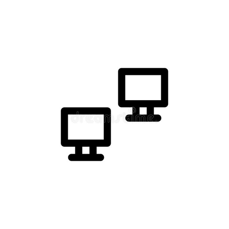 Computer Connection Icon stock vector. Illustration of connect - 181595478