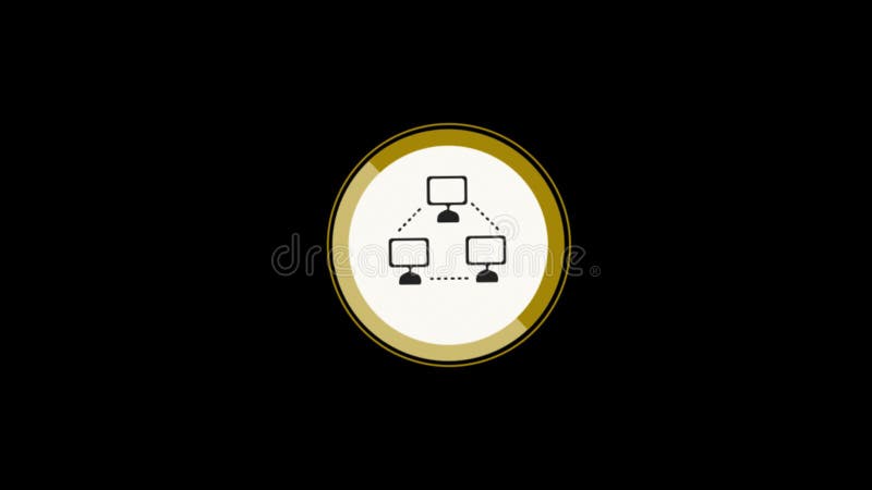 Computer Connection Icon Loop Animation Video Transparent Background with Alpha Channel Stock ...