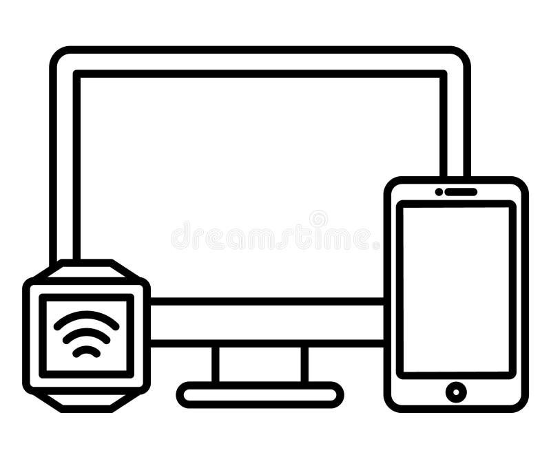 Computer Connection Isolated Vector Icon Stock Vector - Illustration of ...