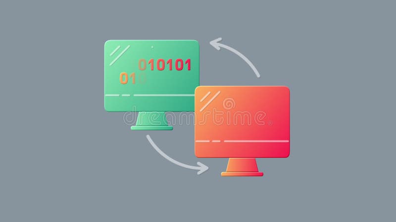 Computer Connection Line Icon on the Alpha Channel Stock Video - Video ...