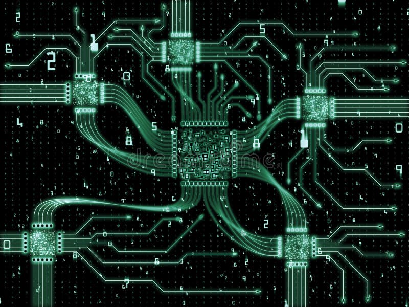 Vision of CPU Realm stock illustration. Illustration of central - 107638826