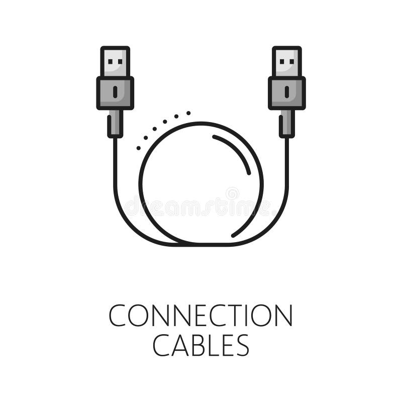 Computer Connection Software Thin Line Icon Stock Illustration ...