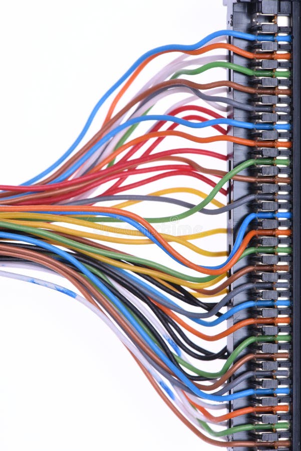 Computer Connector and Cable on the Processor Electronic Board Stock ...