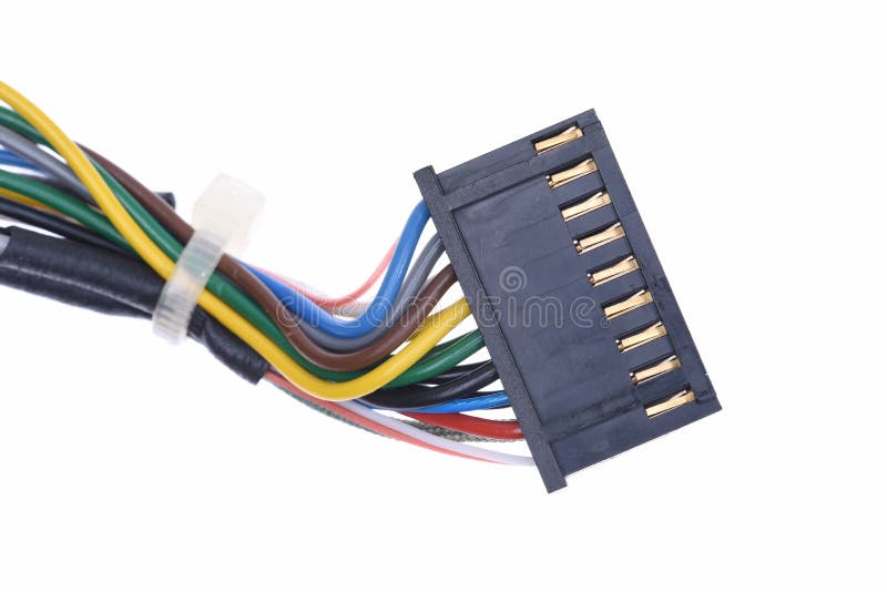 Old Computer Connector and Cable Stock Photo - Image of plug, plastic ...