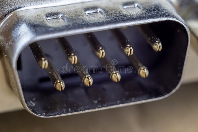 Computer Connector. RS-232 Interface. Macro Stock Image - Image of ...