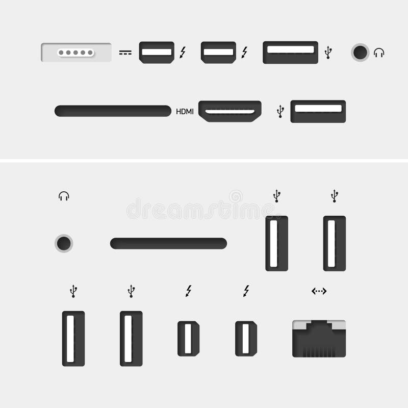 Computer Port Symbols Usb Logos