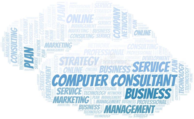 Computer Consultant Typography Vector Word Cloud. Stock Vector ...