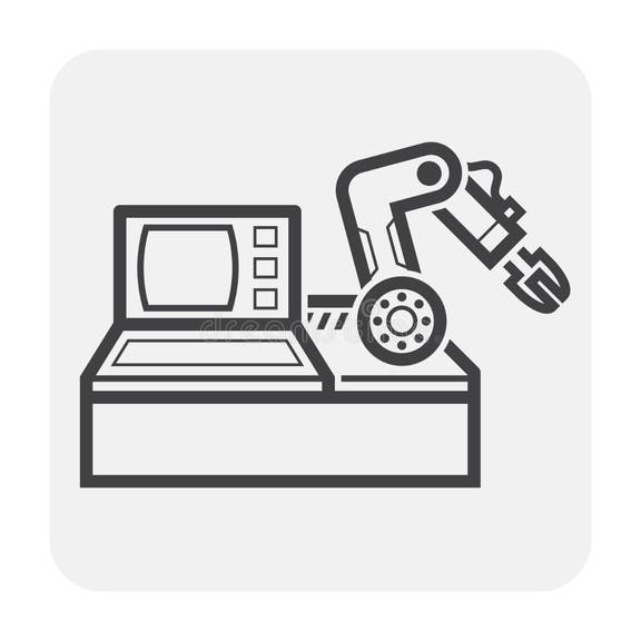 Computer control icon stock vector. Illustration of manufacturing ...