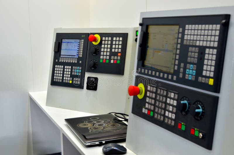 Computer Control Panel CNC Machine Stock Image - Image of hard, machine ...