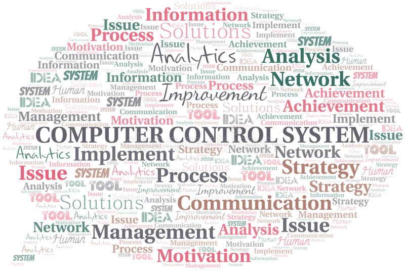 Computer System Integration Typography Vector Word Cloud. Stock Vector ...