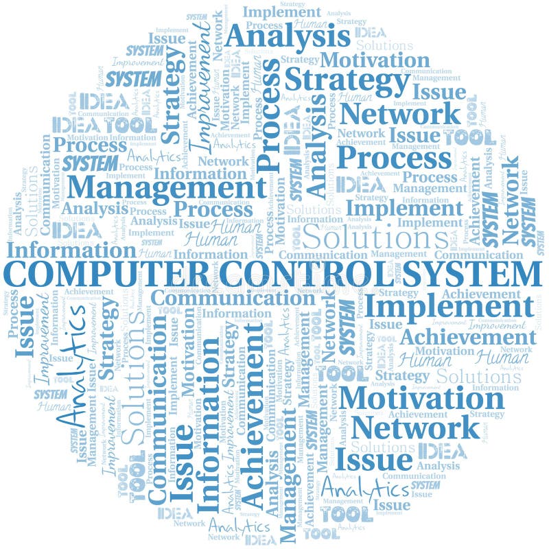 Computer System Integration Typography Vector Word Cloud. Stock Vector ...