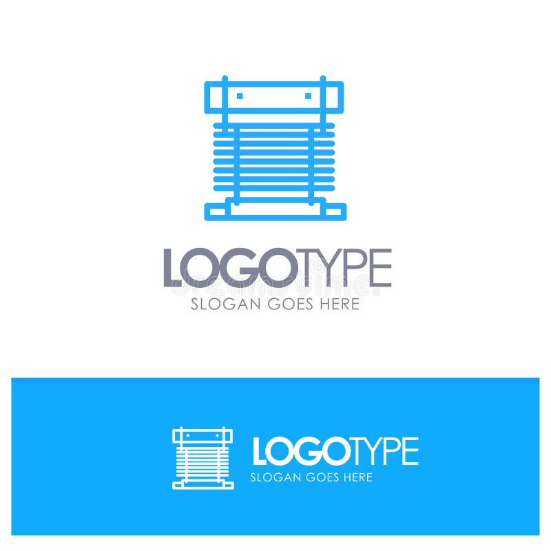 Computer, Cooler, Cooling, Cpu, Fan Blue OutLine Logo with Place for ...