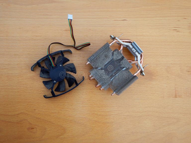 Computer cooler in dust stock photo. Image of problem - 389919138