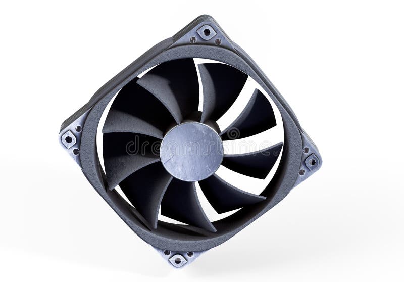 Computer Cooler Fan CPU or PC Case Stock Photo - Image of power, design ...