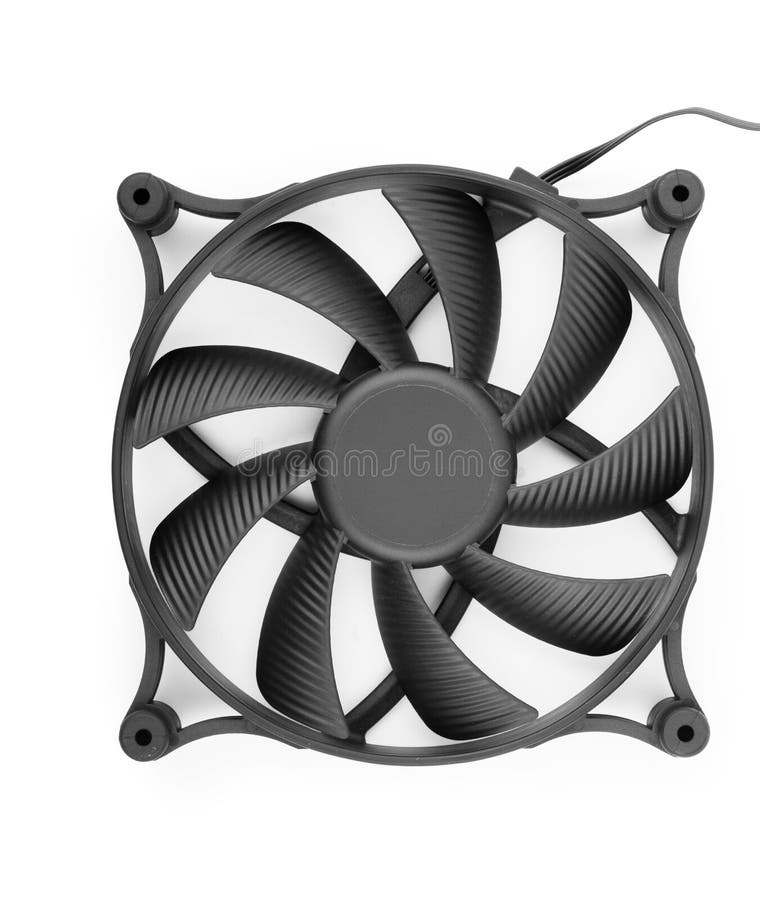 Computer Cooler Fan on White Background Stock Photo - Image of hardware ...