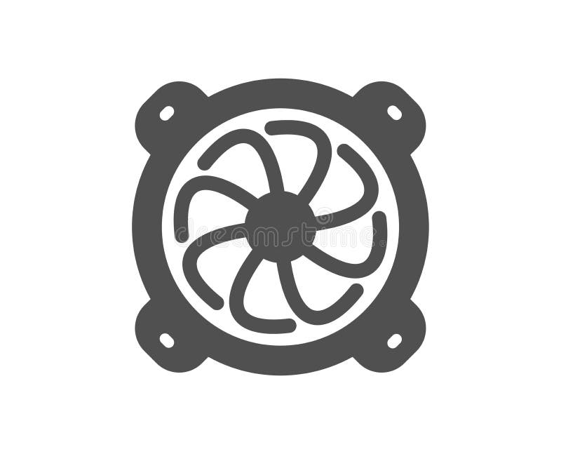 Computer Cooler Icon. PC Fan Component Sign. Vector Stock Vector ...