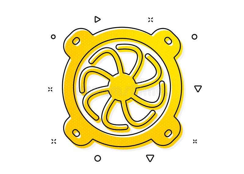 Computer Cooler Icon. PC Fan Component Sign. Vector Stock Vector ...