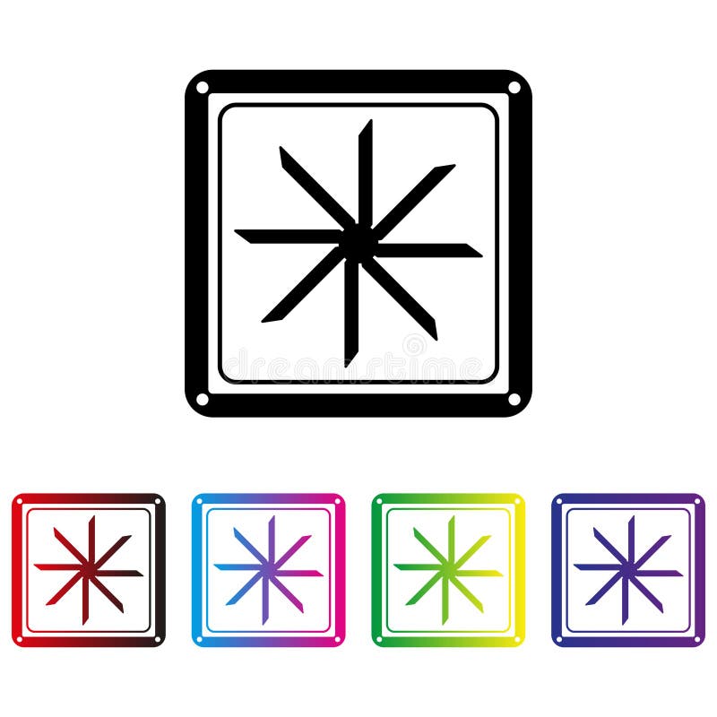 Computer Cooler Icon. Vector Set of Icons of Computer Coolers Isolated ...