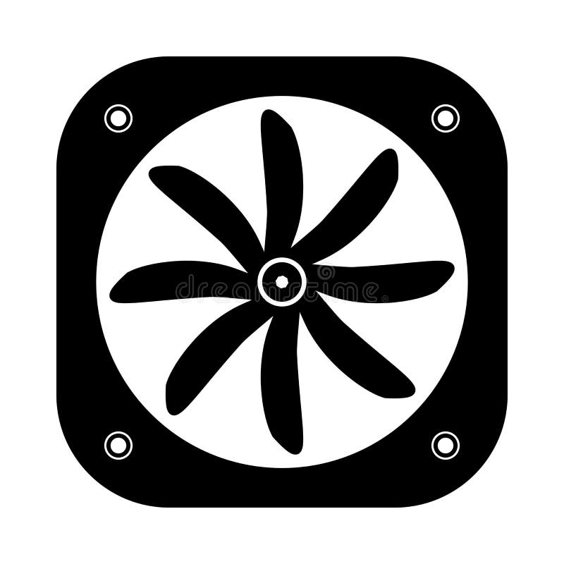 Computer cooler icon stock vector. Illustration of icon - 263619895