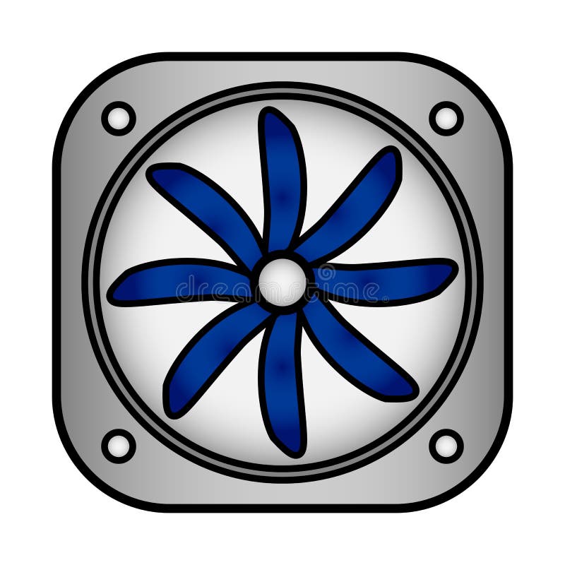 Computer cooler icon stock vector. Illustration of icon - 263619895