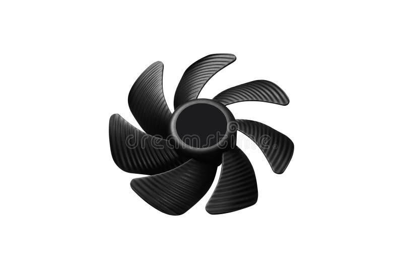 PC or CPU Cooler Fan Isolated on White Background Stock Illustration ...