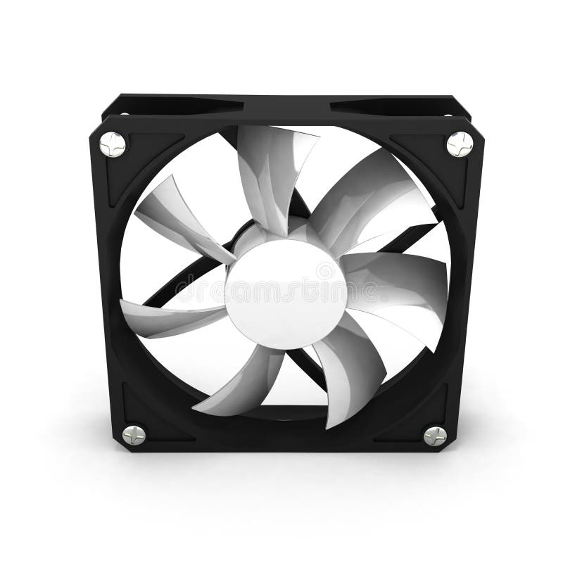 Computer Cooler Isolated on White Background 3d Render Stock ...